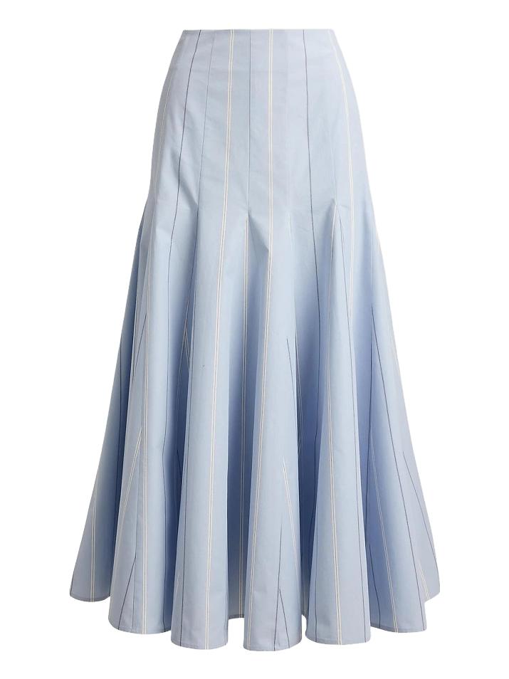 POLO RALPH LAUREN striped cotton a-line skirt